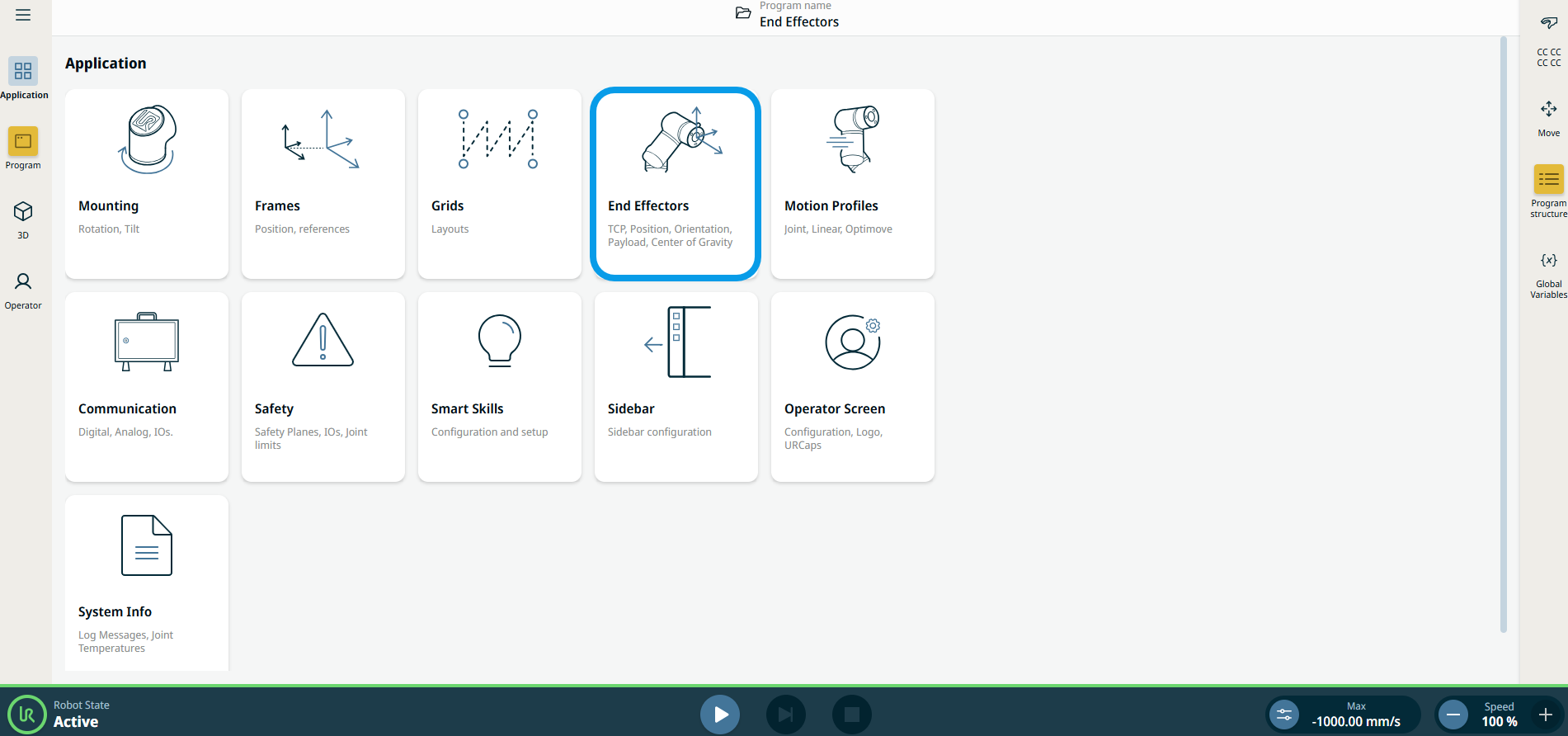 End Effectors Application