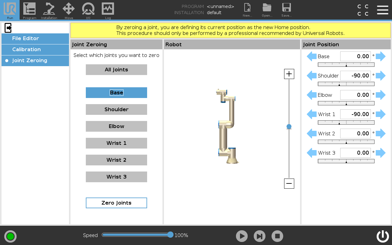 Zeroing of Joints
