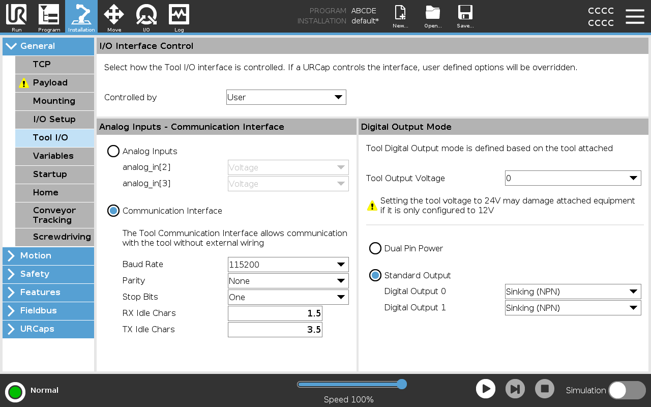 I/O Interface Control