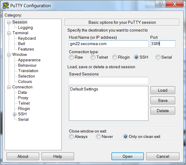 Universal Robots Using Putty To Send Or Retrieve Files Through A Ssh Connection Via Secomea