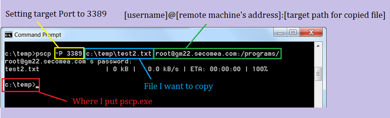 Universal Robots Using Putty To Send Or Retrieve Files Through A Ssh Connection Via Secomea