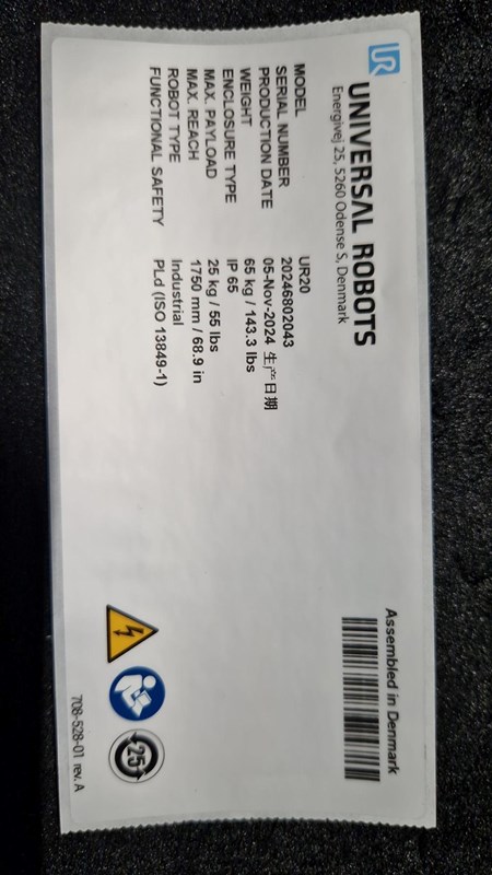 Product notification: Increased Payload label UR20/UR30